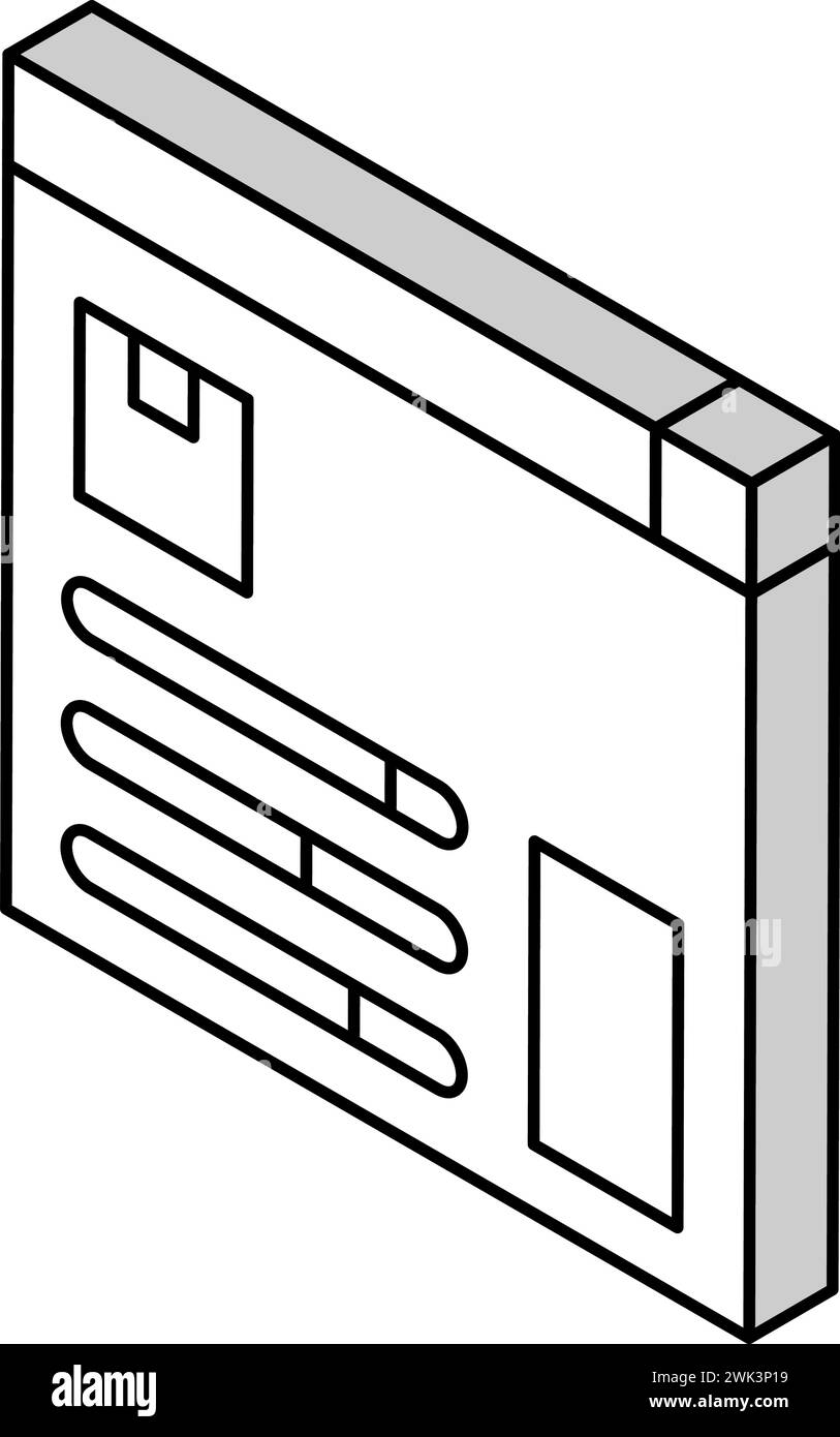 product information and characteristics isometric icon vector ...