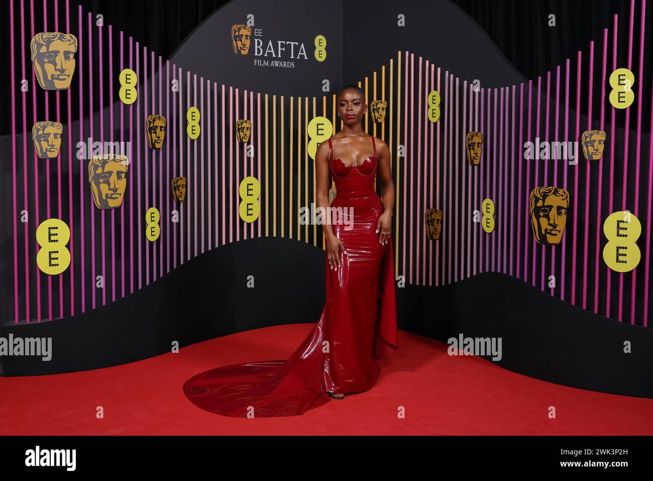 Joy Sunday poses for photographers upon arrival at the 77th British ...