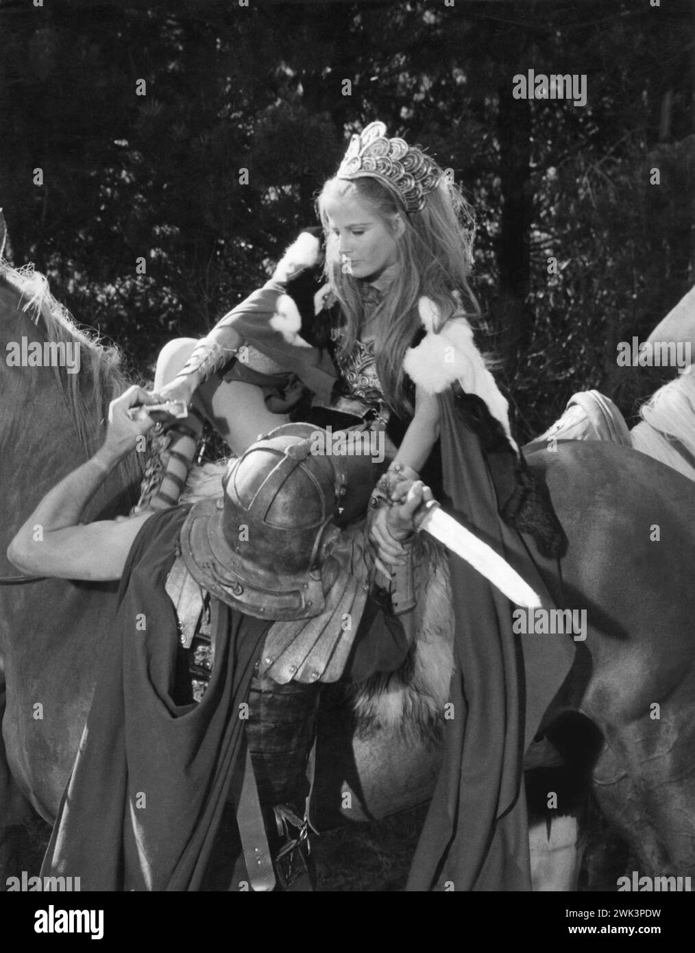 CARITA in a battle scene from THE VIKING QUEEN 1967 Director DON ...