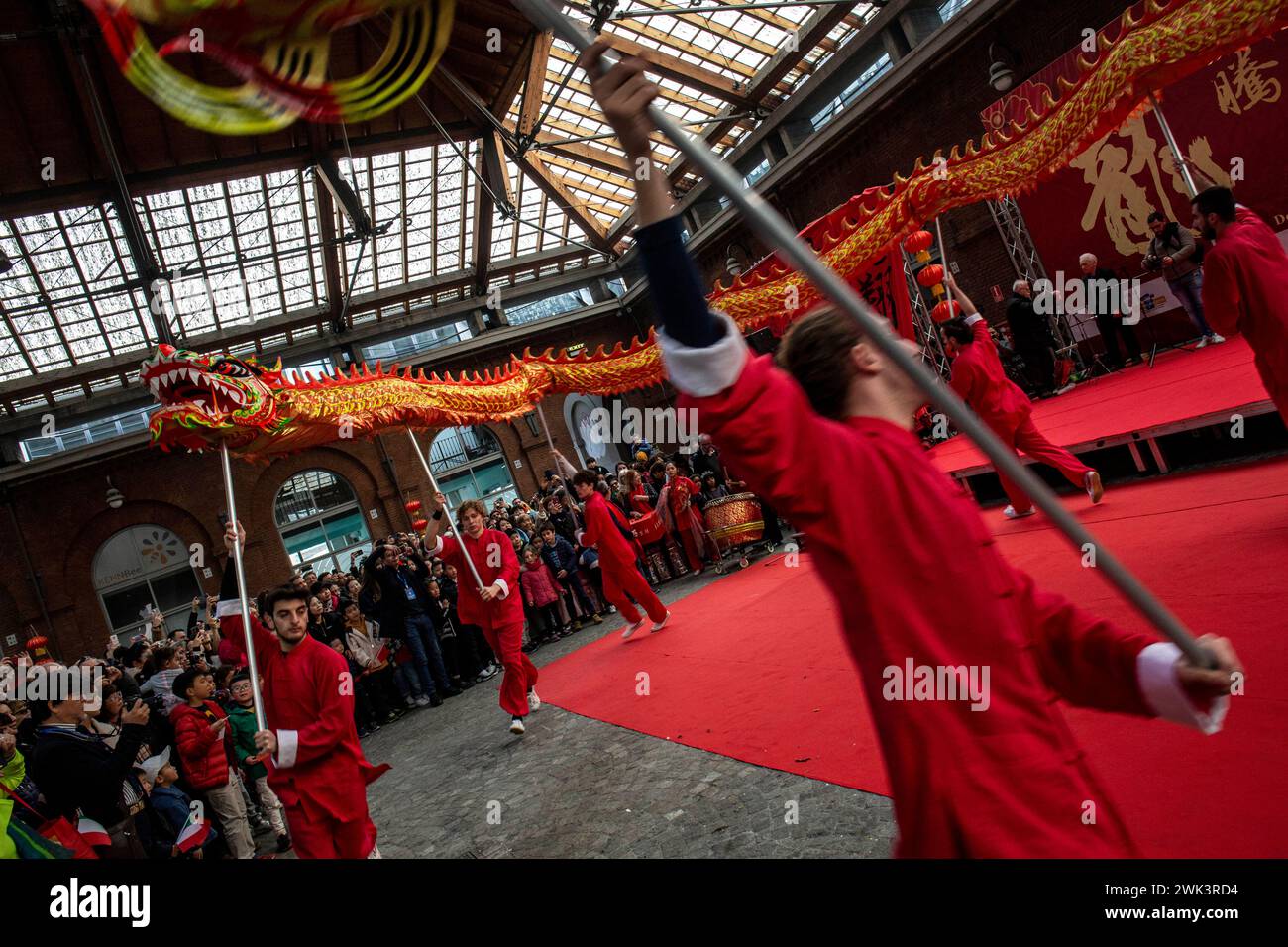 Turin, Piedmont, Italy. 18th Feb, 2024. The beginning of the Chinese ...