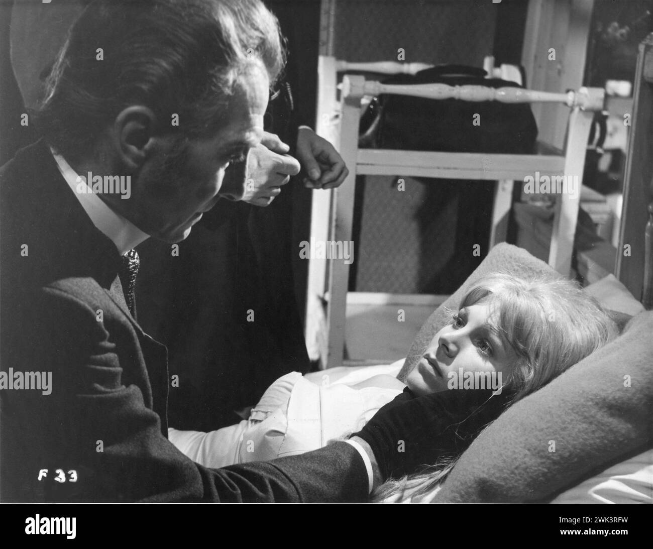 PETER CUSHING and SUSAN DENBERG in a scene from FRANKENSTEIN CREATED ...