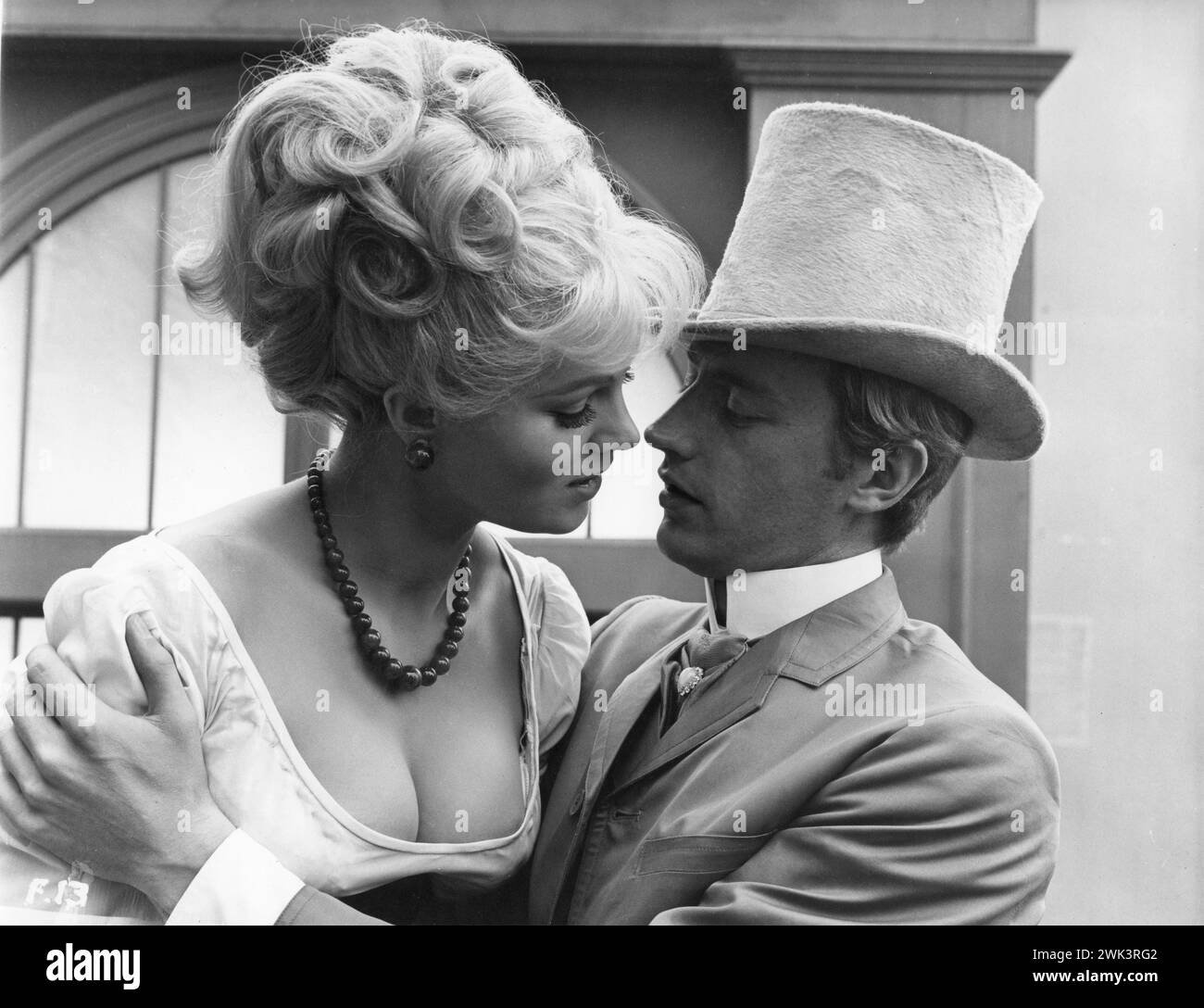 SUSAN DENBERG and PETER BLYTHE in a scene from FRANKENSTEIN CREATED WOMAN 1967 Director TERENCE ...