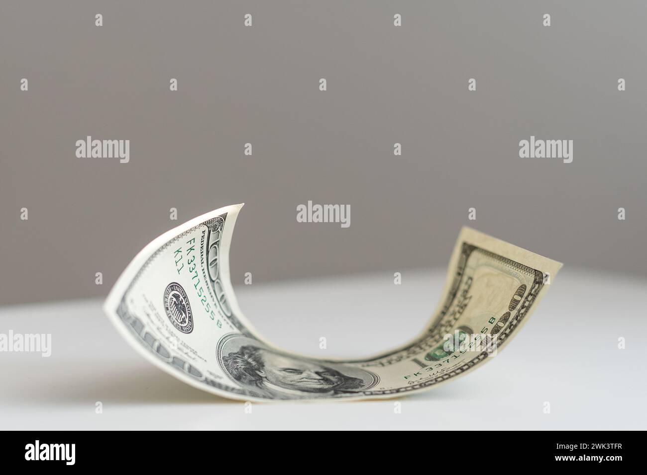 New Dollar, New American Dollar, Curled Banknote Money, 3D Render Stock ...