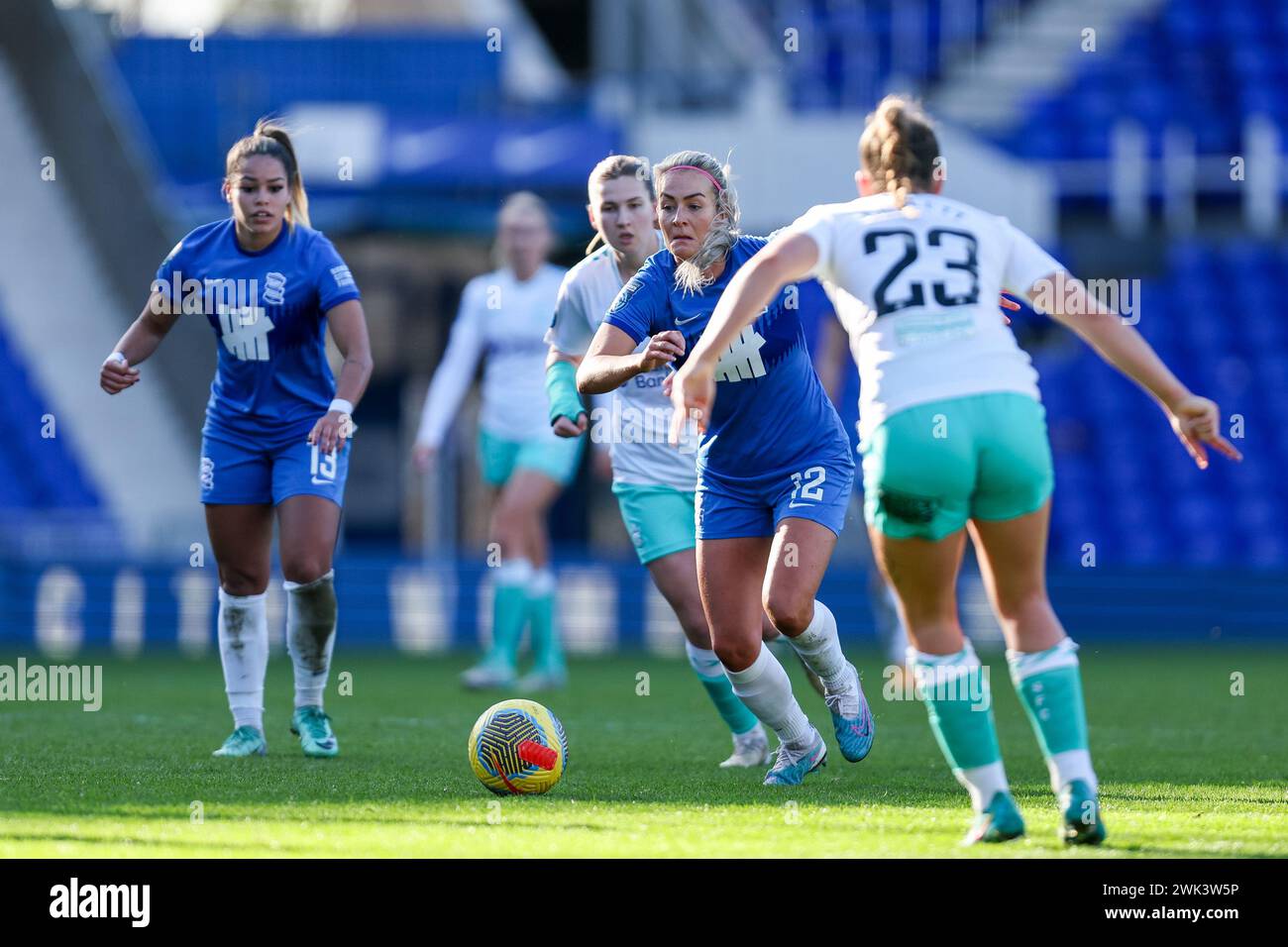 Birmingham, UK. 18th Feb, 2024. Birmingham City's #12, Lily Agg in ...