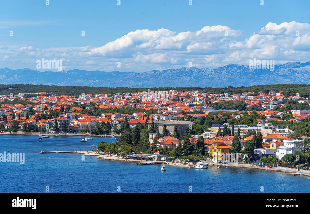 Panoramic view of the old city from above. Zadar, Croatia Stock Photo ...