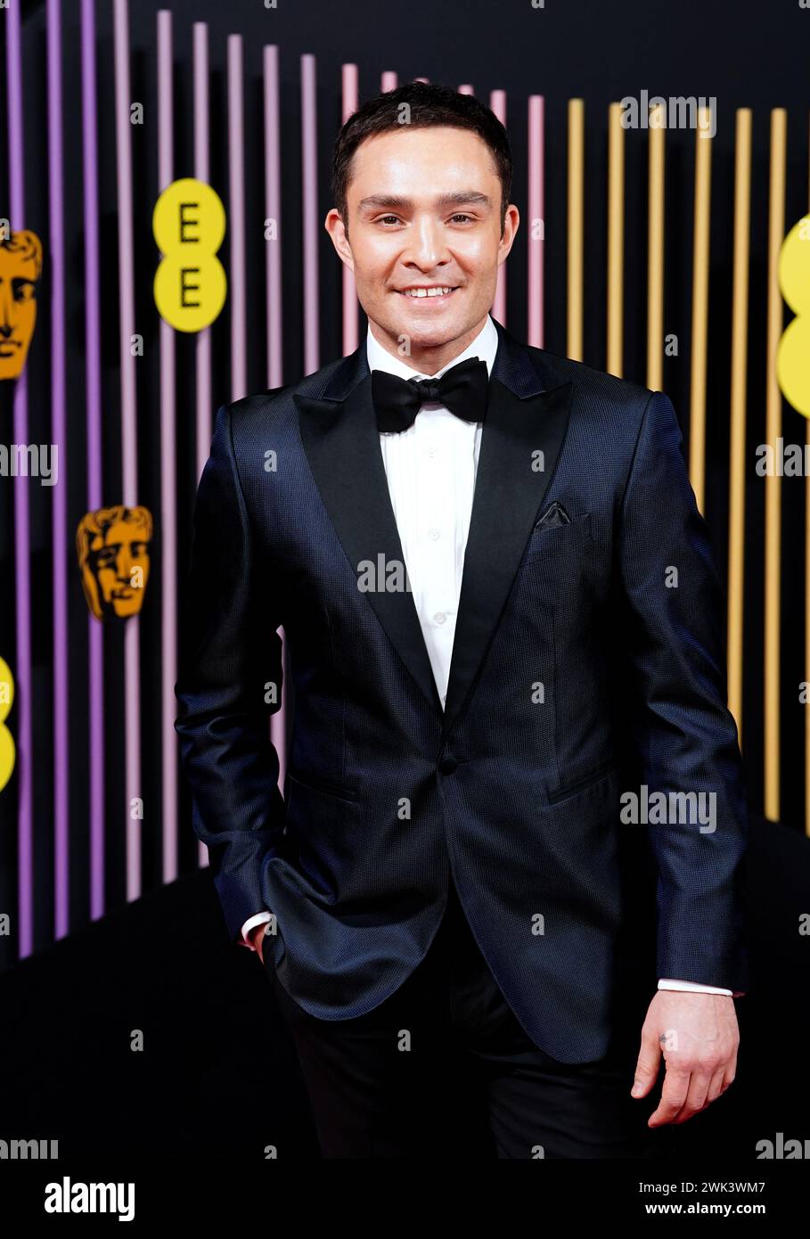 Ed Westwick attends the Bafta Film Awards 2024, at the Royal Festival ...