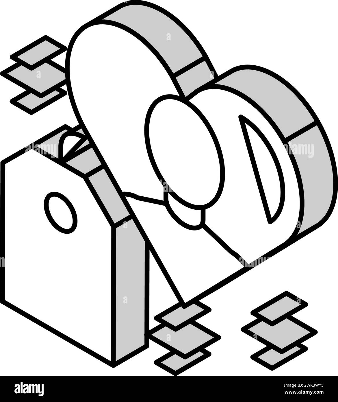 present with label for love human isometric icon vector illustration ...