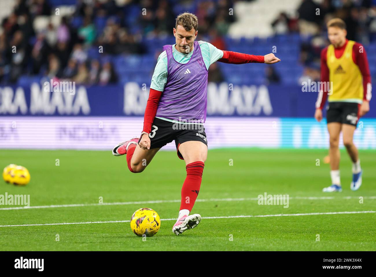 Barcelona, Spain. 17th Feb, 2024. Antonino La Gumina (23) of Mirandes ...