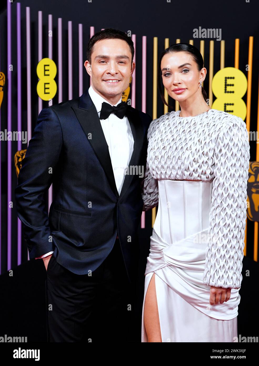Ed Westwick and Amy Jackson attend the Bafta Film Awards 2024, at the ...