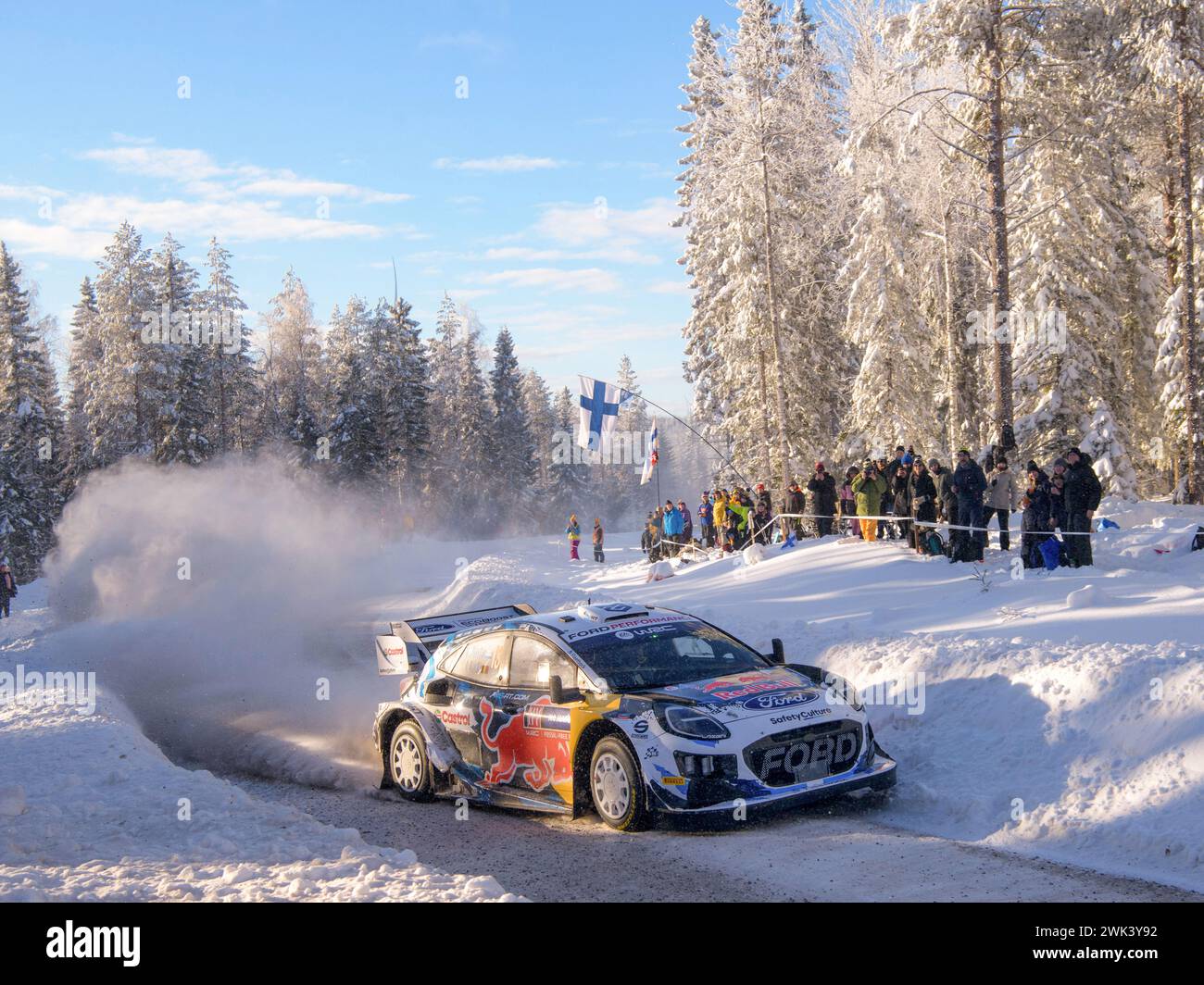 Umea, Sweden. 17th Feb, 2024. Driver Gregoire Munster and co-driver ...