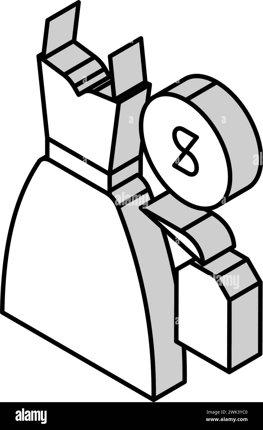 wedding dress rental isometric icon vector illustration Stock Vector ...