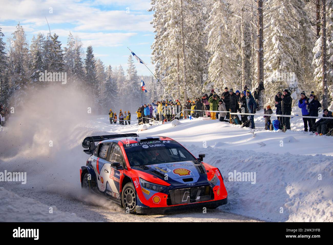 Umea, Sweden. 17th Feb, 2024. Driver Esapekka Lappi and co-driver Janne ...