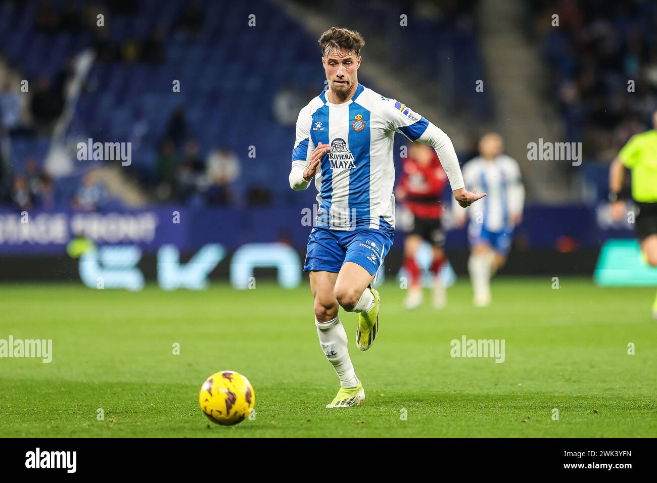Barcelona, Spain. 17th Feb, 2024. Javi Puado (7) of Espanyol seen ...