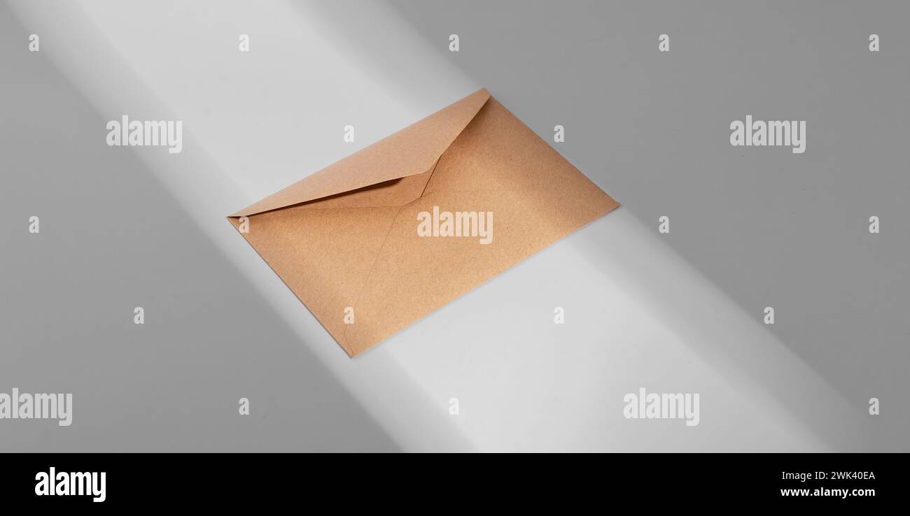 Kraft paper envelope. Letter, mail, post and correspondence concept ...