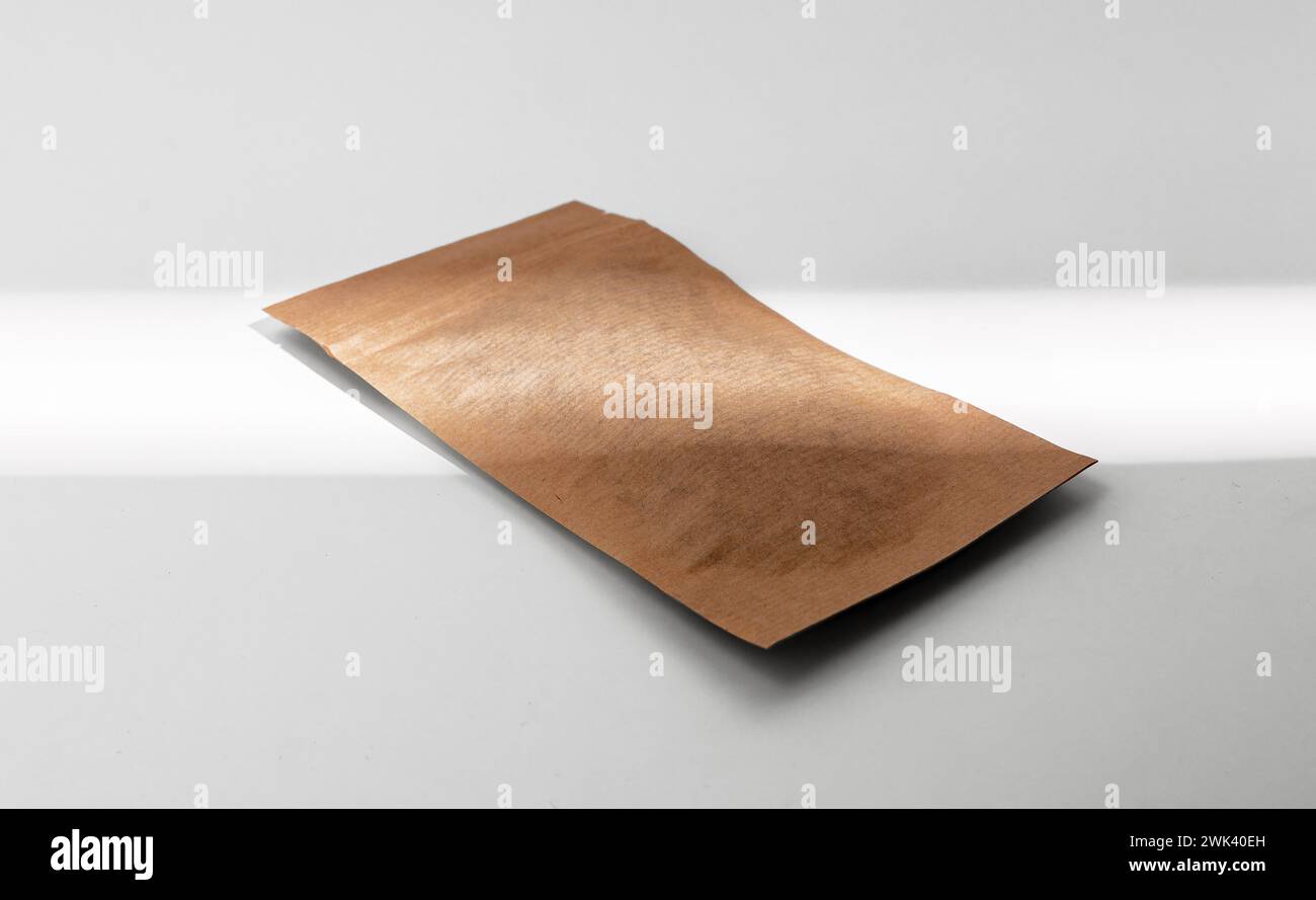 Kraft paper pouch, ziplock bag, pack. Craft beige zip lock sack for tea ...