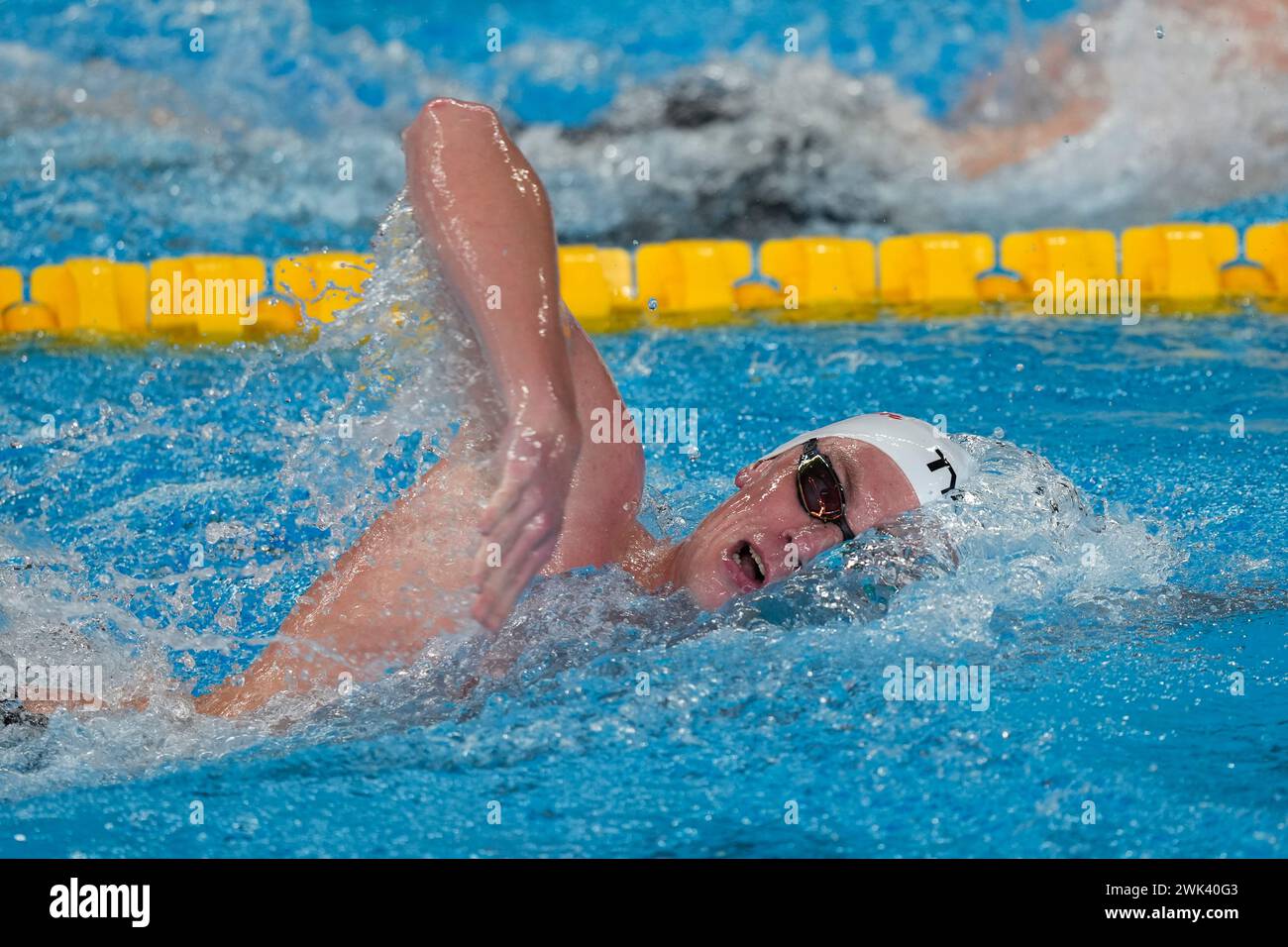 David Aubry of France competes in the men's 1500-meter freestyle final ...