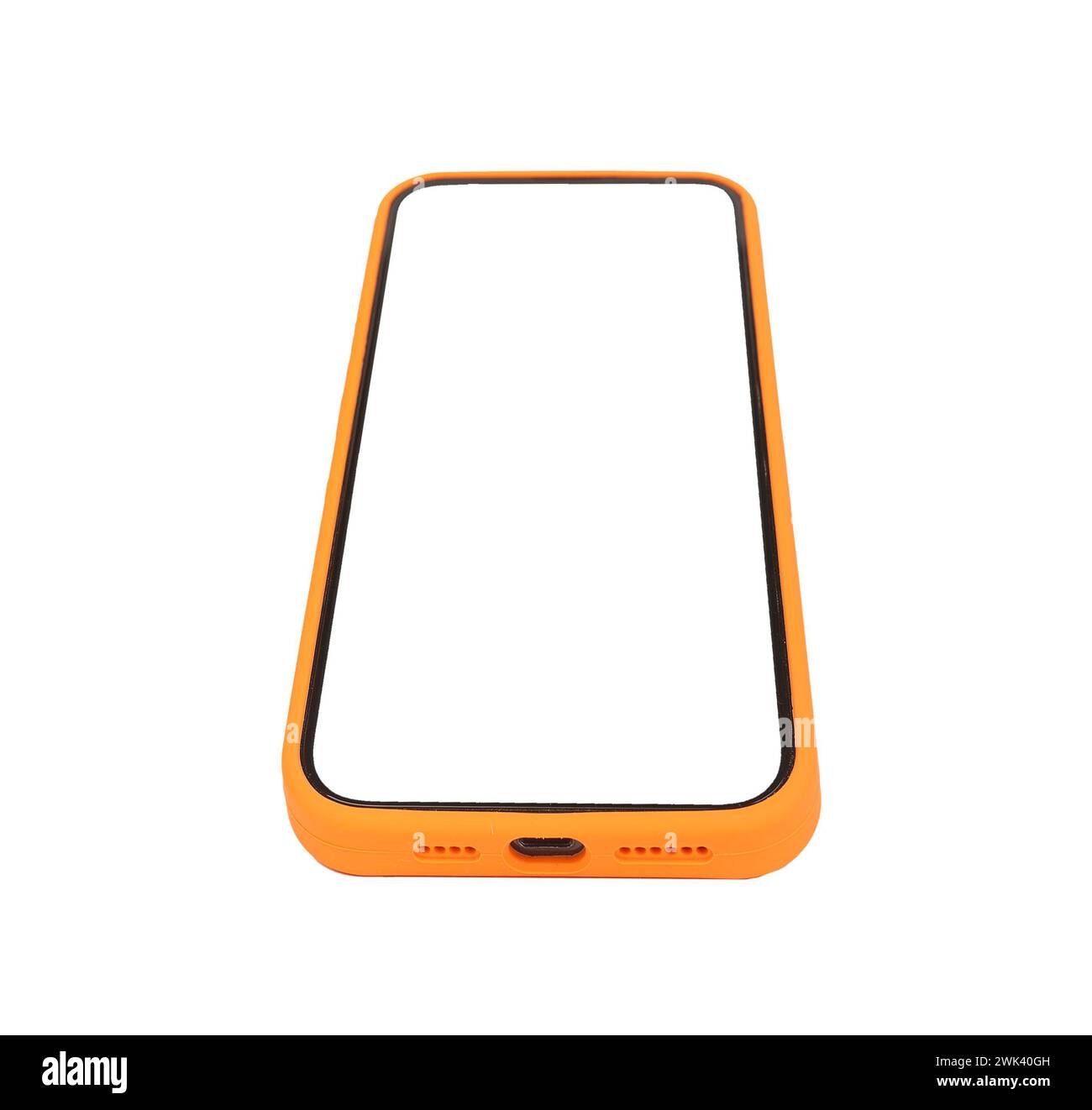 Mobile smart phone screen mockup, cellphone, smartphone, perspective ...