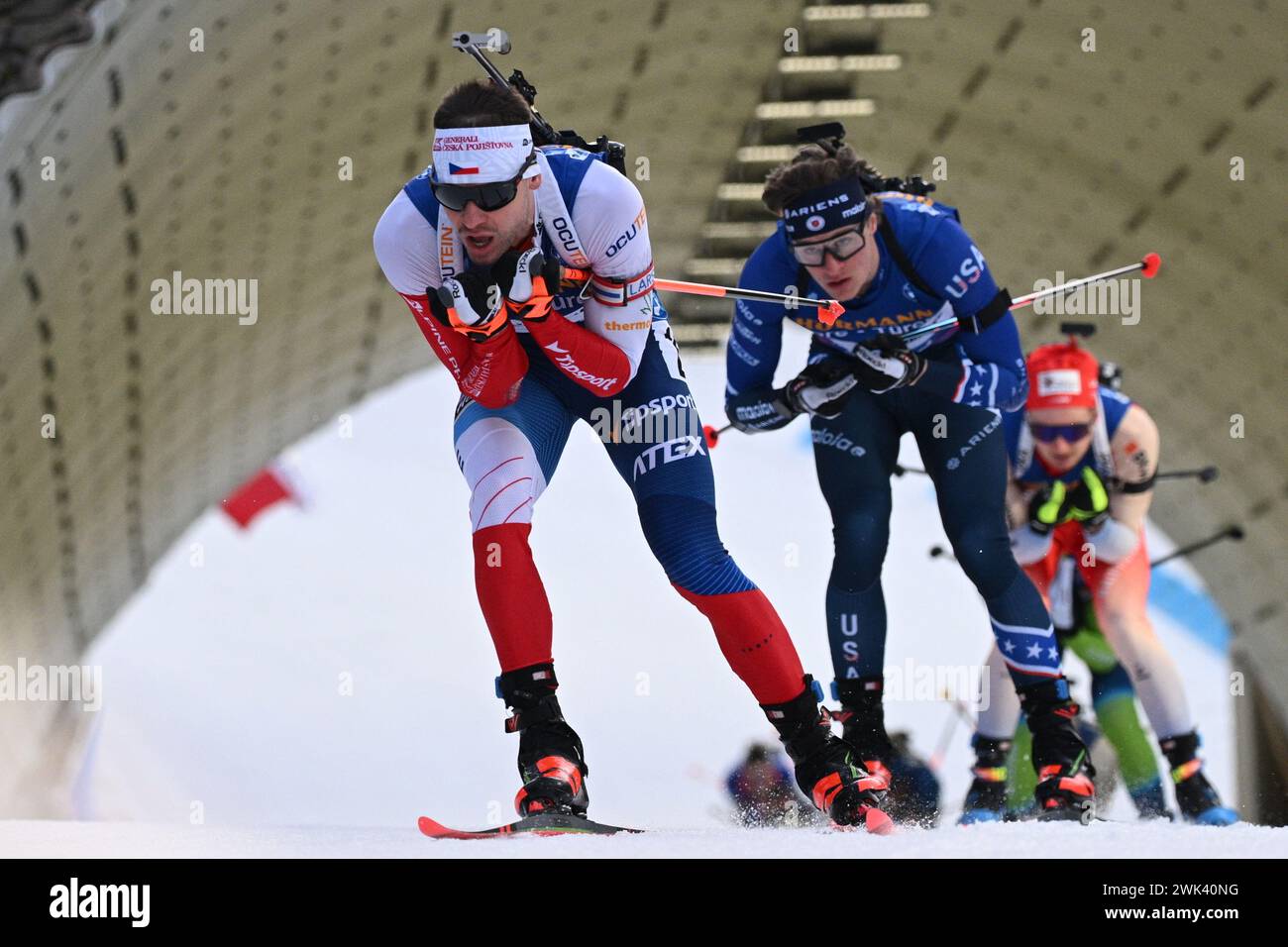 Czech Tomas Mikyska in action during the Men's mass start race - 15 km ...