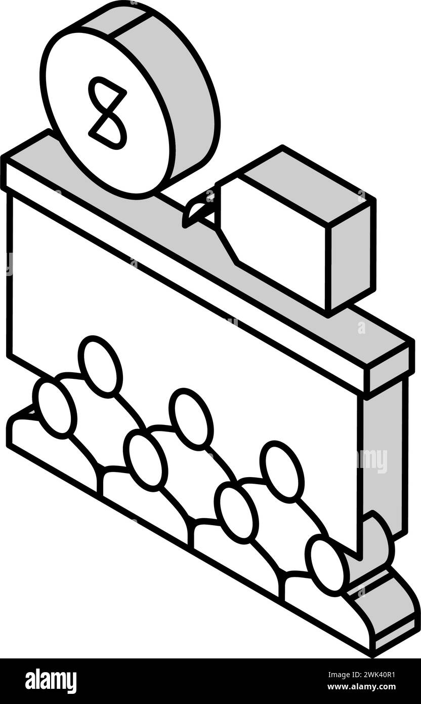 conference room rental isometric icon vector illustration Stock Vector ...