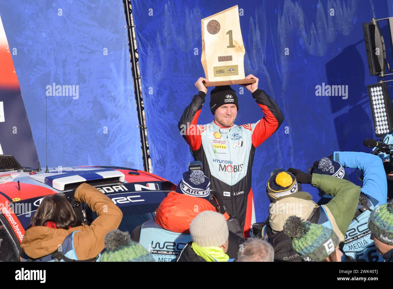 Umea, Sweden. 18th Feb, 2024. Driver Esapekka Lappi The of The Hyundai ...
