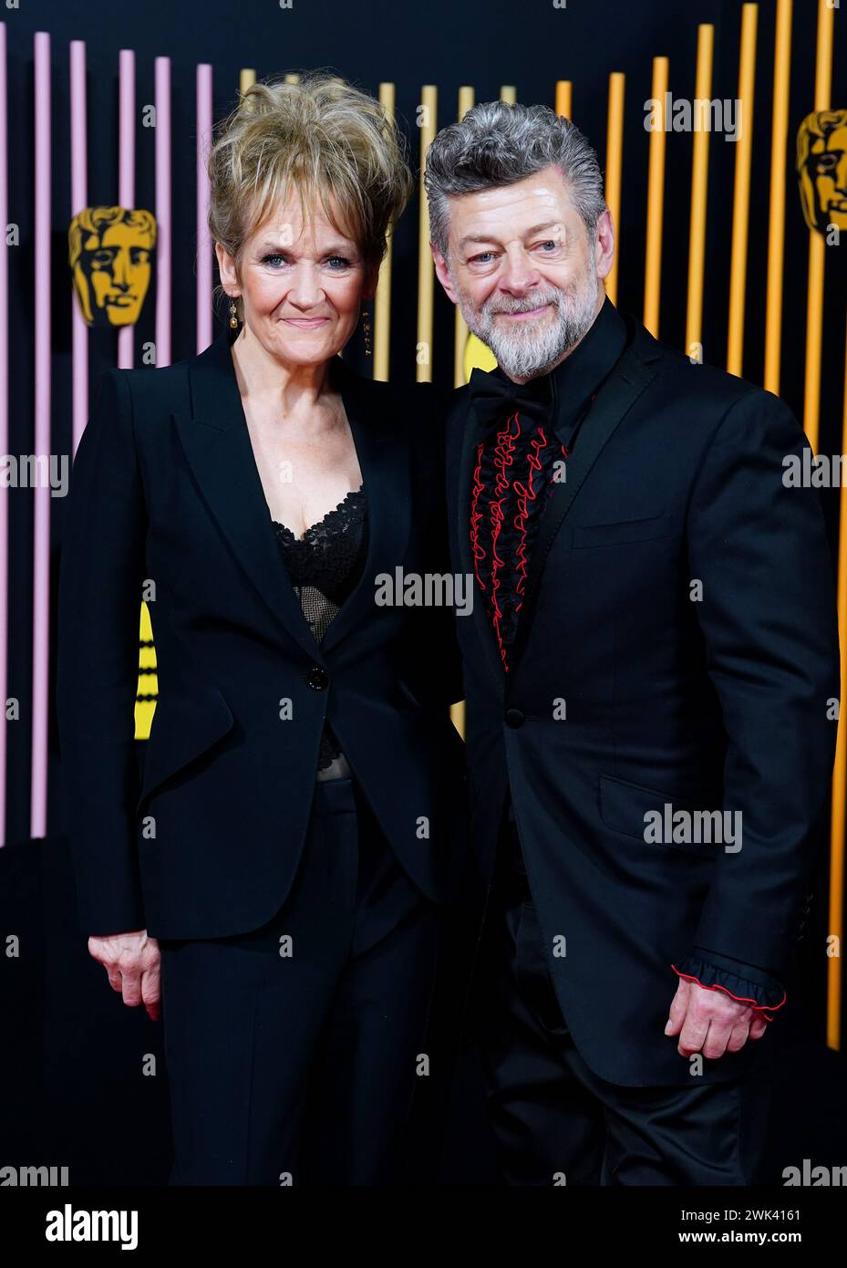Andy Serkis and Lorraine Ashbourne attend the Bafta Film Awards 2024 ...
