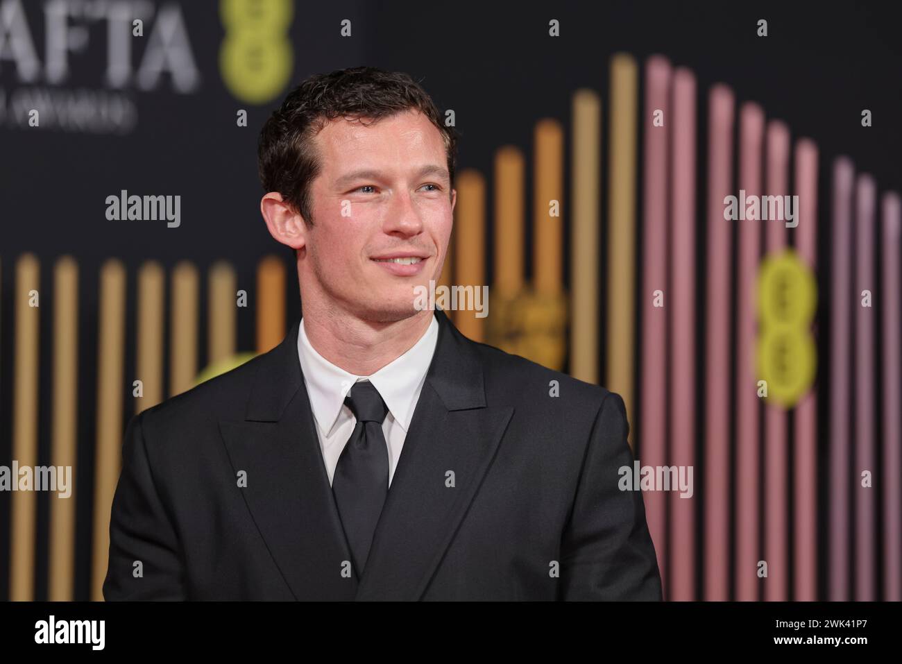 Callum Turner poses for photographers upon arrival at the 77th British ...