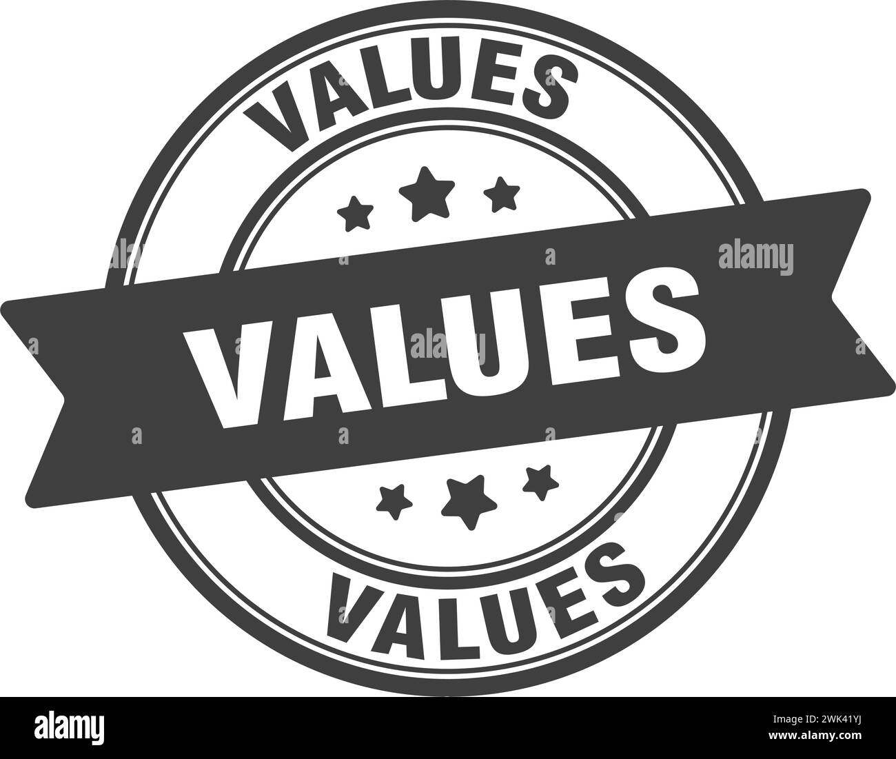 values stamp. values round sign. label on transparent background Stock ...