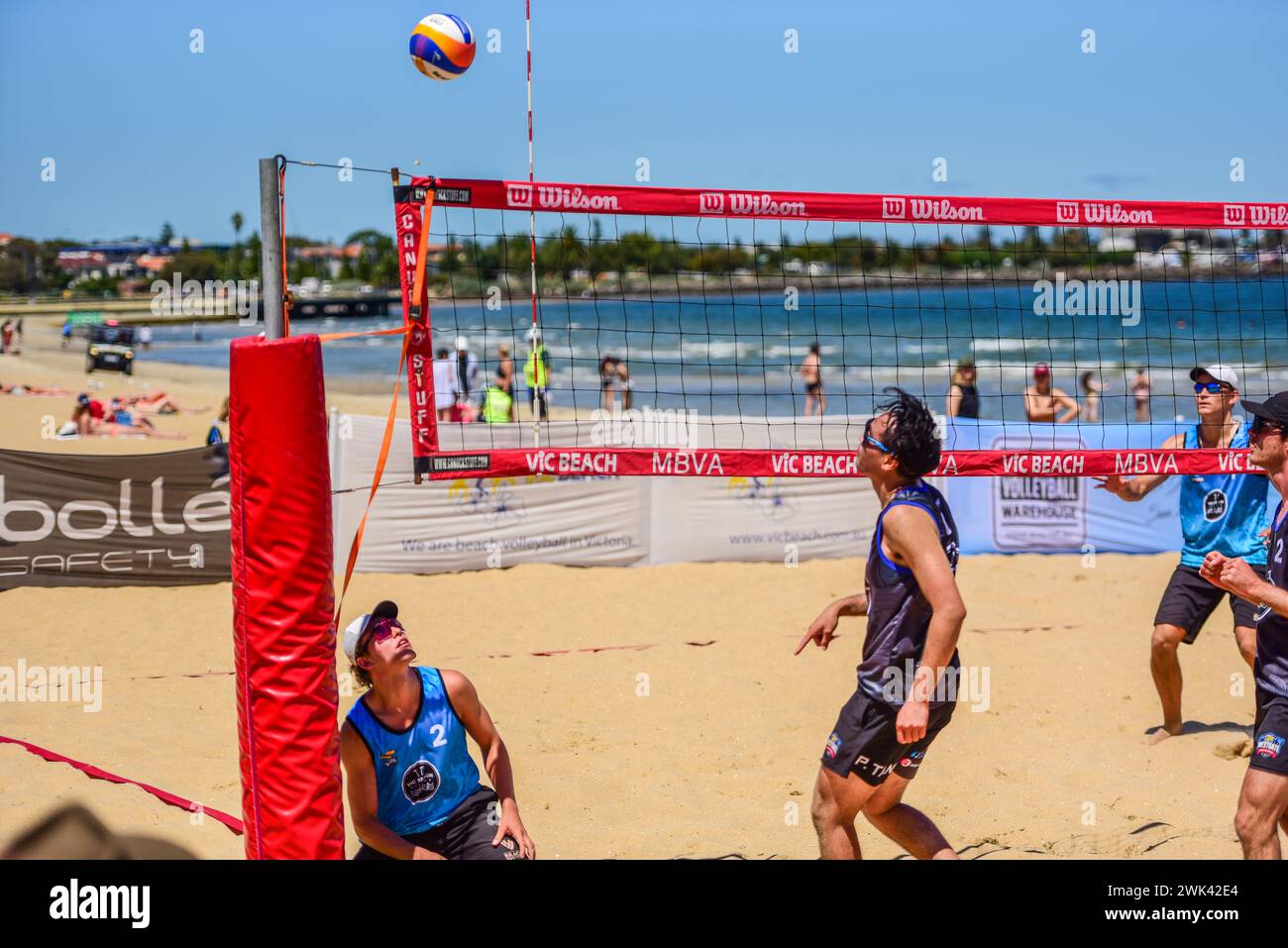 Melbourne, Australia. 18th Feb, 2024. Ben Carroll (L) and Patrick Tang ...
