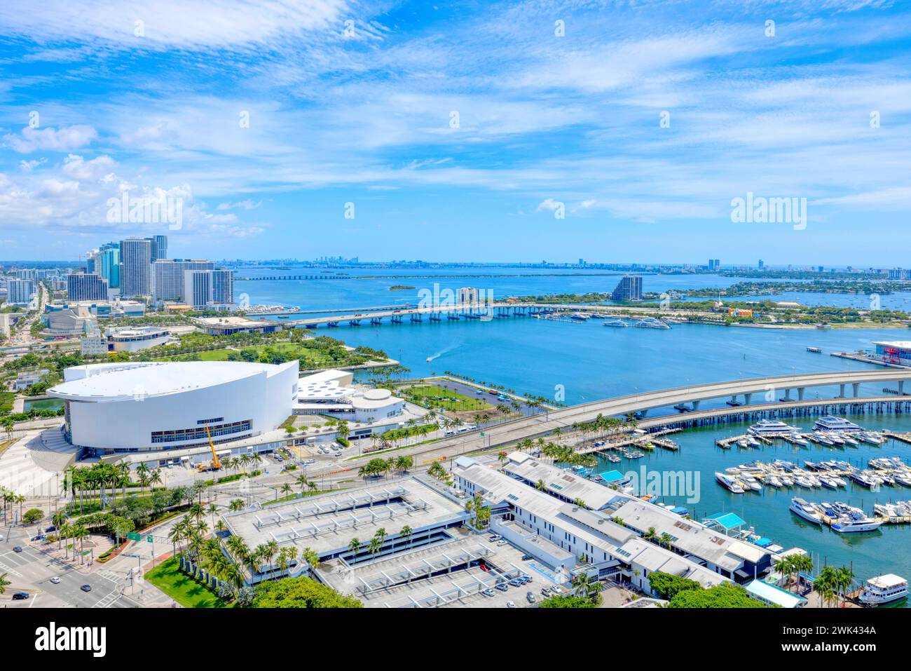 Aerial view of Miami Downtown and Brickell, Florida Stock Photo - Alamy
