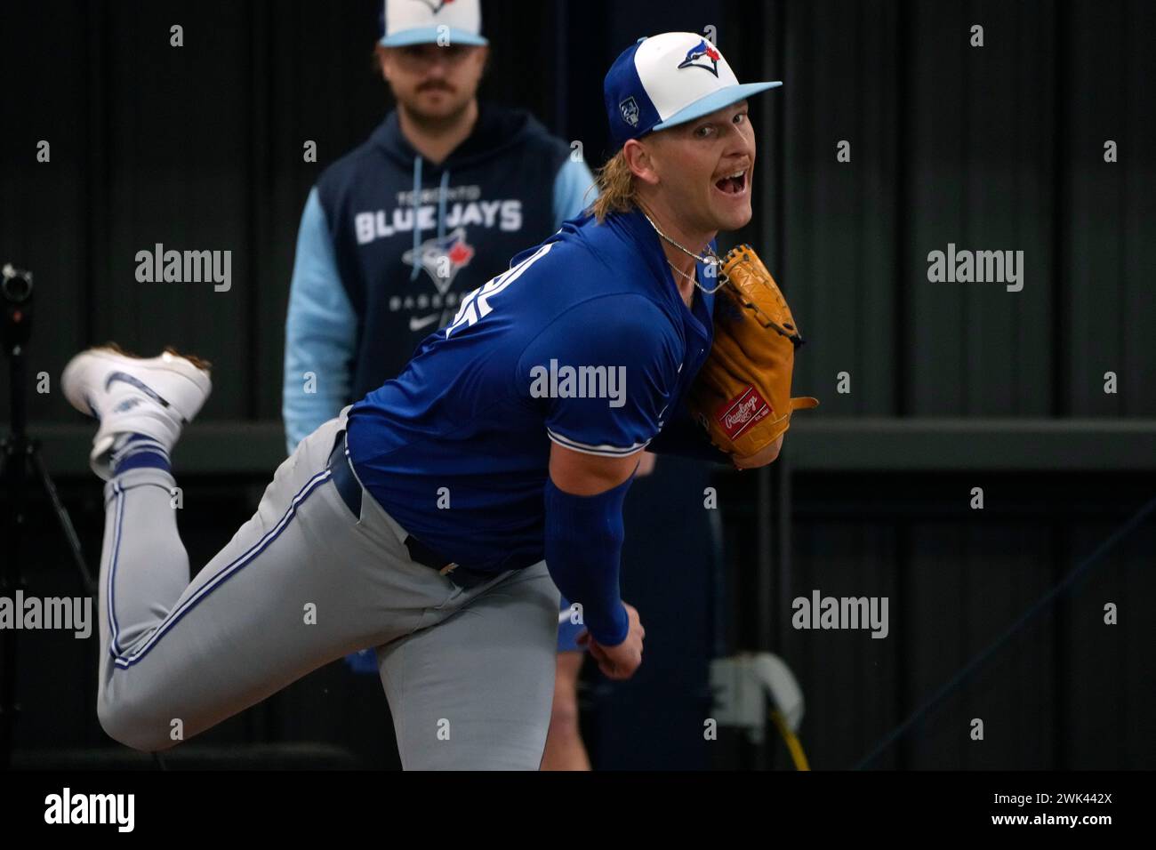 Toronto Blue Jays pitcher Bowden Francis throws during a baseball ...