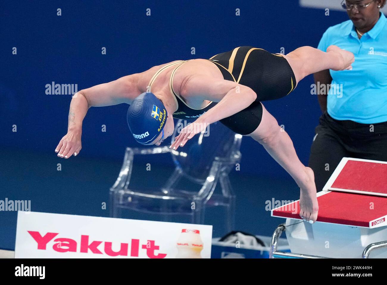 Sarah Sjoestroem of Sweden competes in the women's 50-meter freestyle ...
