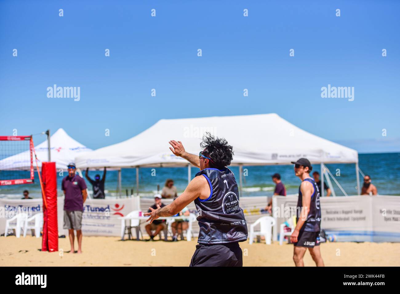 Melbourne, Australia. 18th Feb, 2024. Patrick Tang seen in action ...