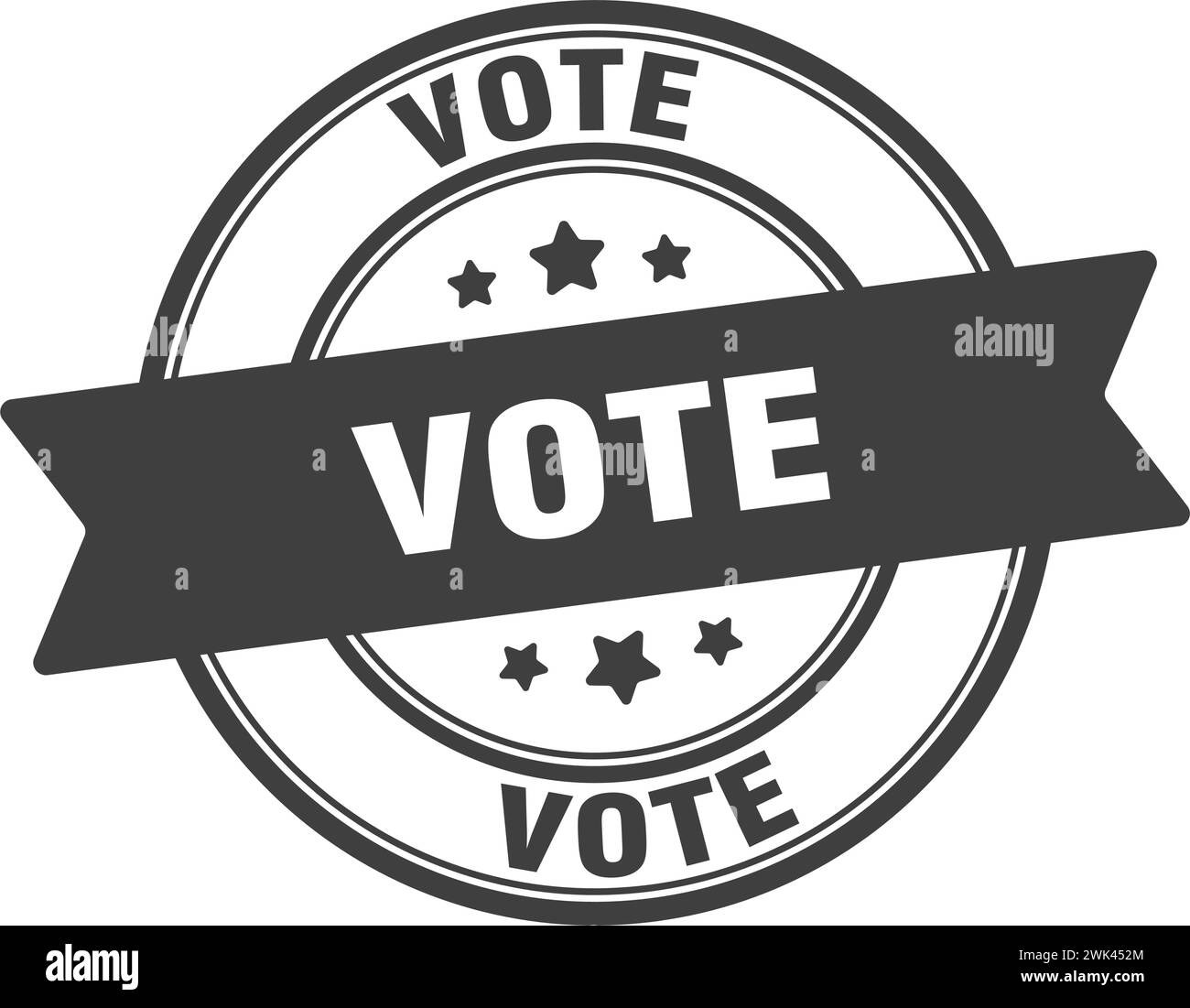 vote stamp. vote round sign. label on transparent background Stock ...