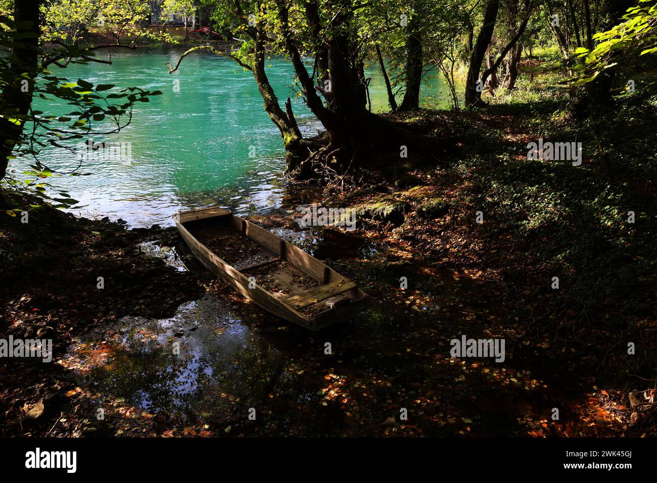 Bäume, Fluss, Flussufer, Una Nationalpark, Bosnien, Bihac, Paradies ...