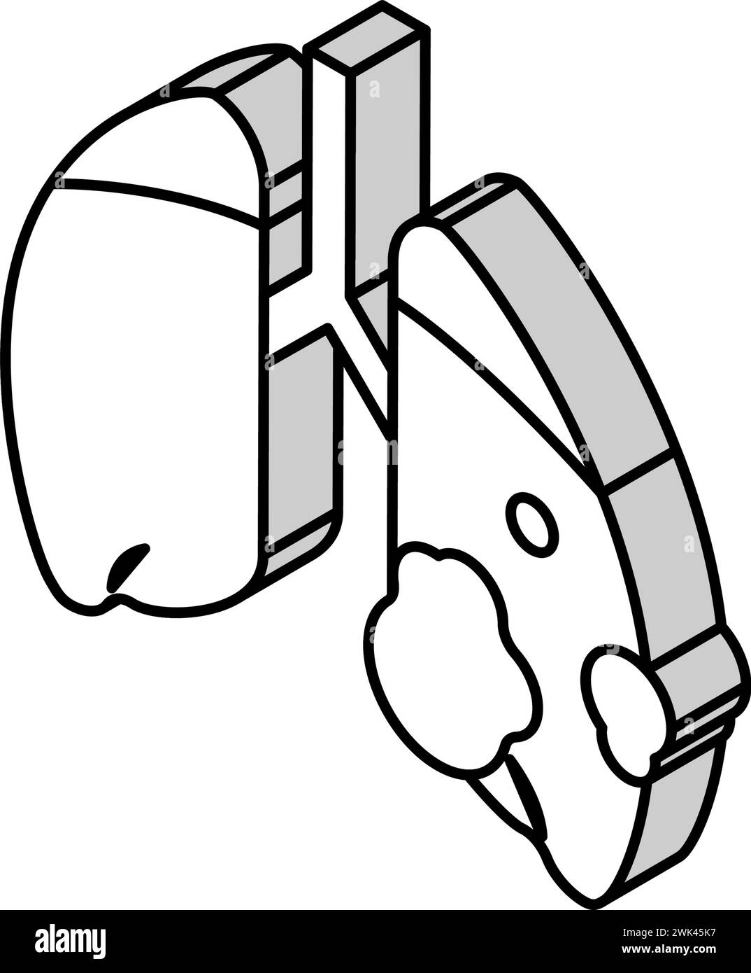 acute respiratory distress syndrome isometric icon vector illustration ...