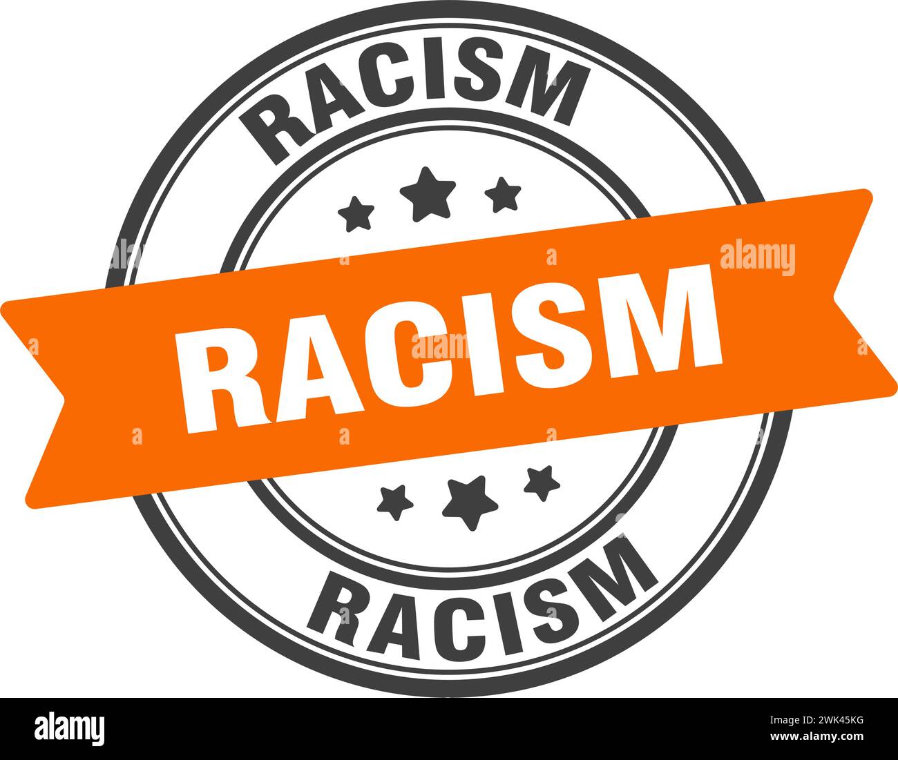 racism stamp. racism round sign. label on transparent background Stock ...