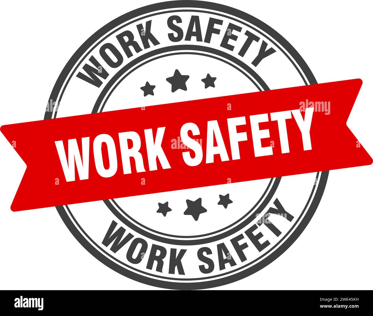 work safety stamp. work safety round sign. label on transparent ...