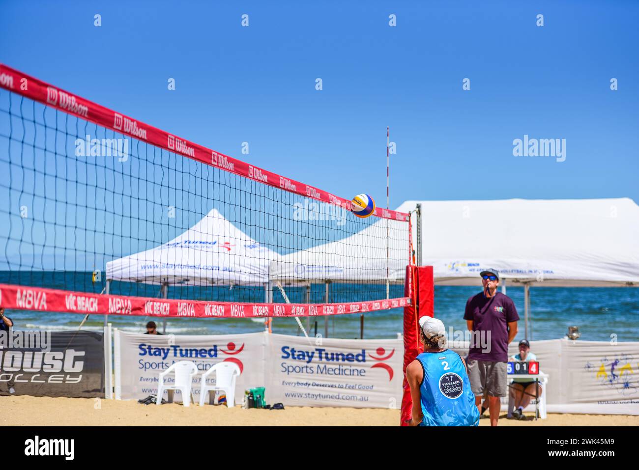 Melbourne, Australia. 18th Feb, 2024. Ben Carrroll seen in action ...