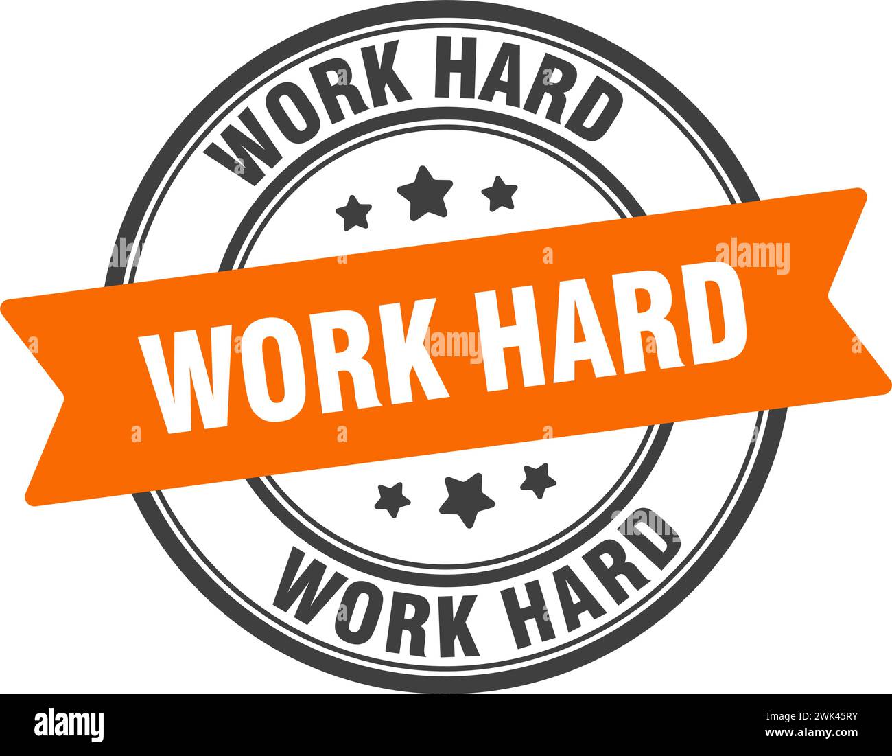 work hard stamp. work hard round sign. label on transparent background ...