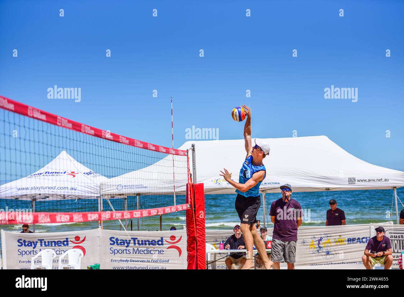 Melbourne, Australia. 18th Feb, 2024. Ben Carrroll seen in action ...