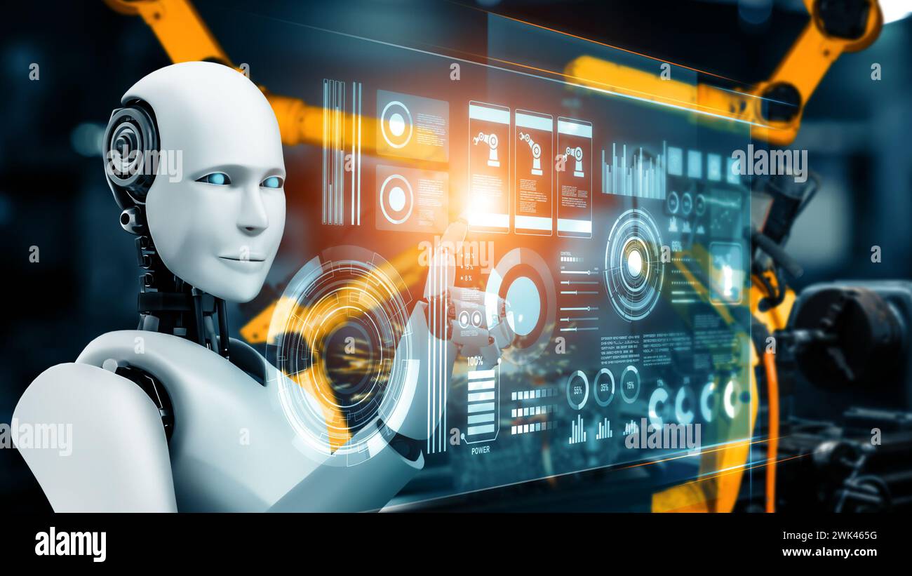 XAI Mechanized industry robot and robotic arms for assembly in factory ...