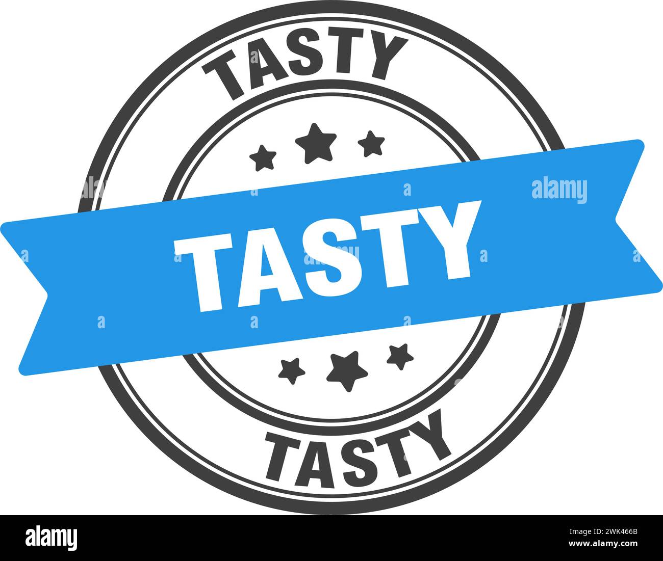 tasty stamp. tasty round sign. label on transparent background Stock ...