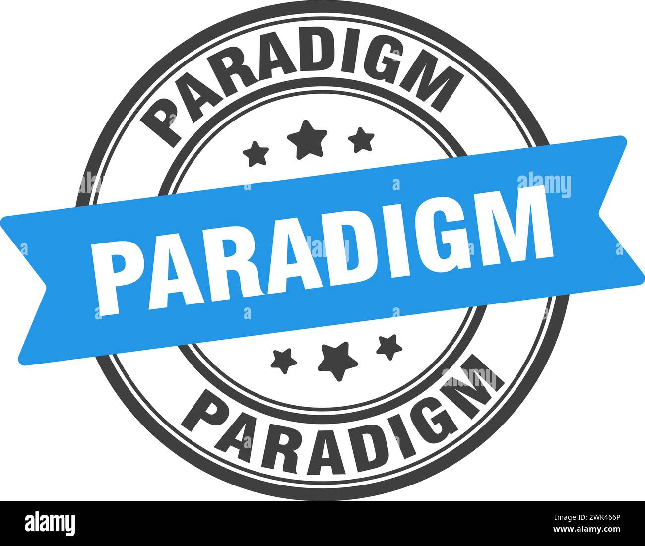 paradigm stamp. paradigm round sign. label on transparent background ...