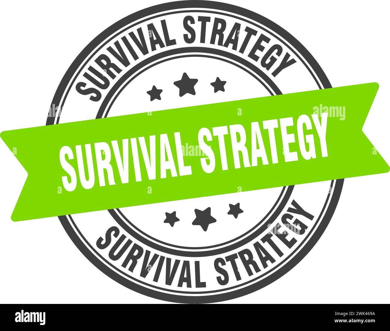 survival strategy stamp. survival strategy round sign. label on ...