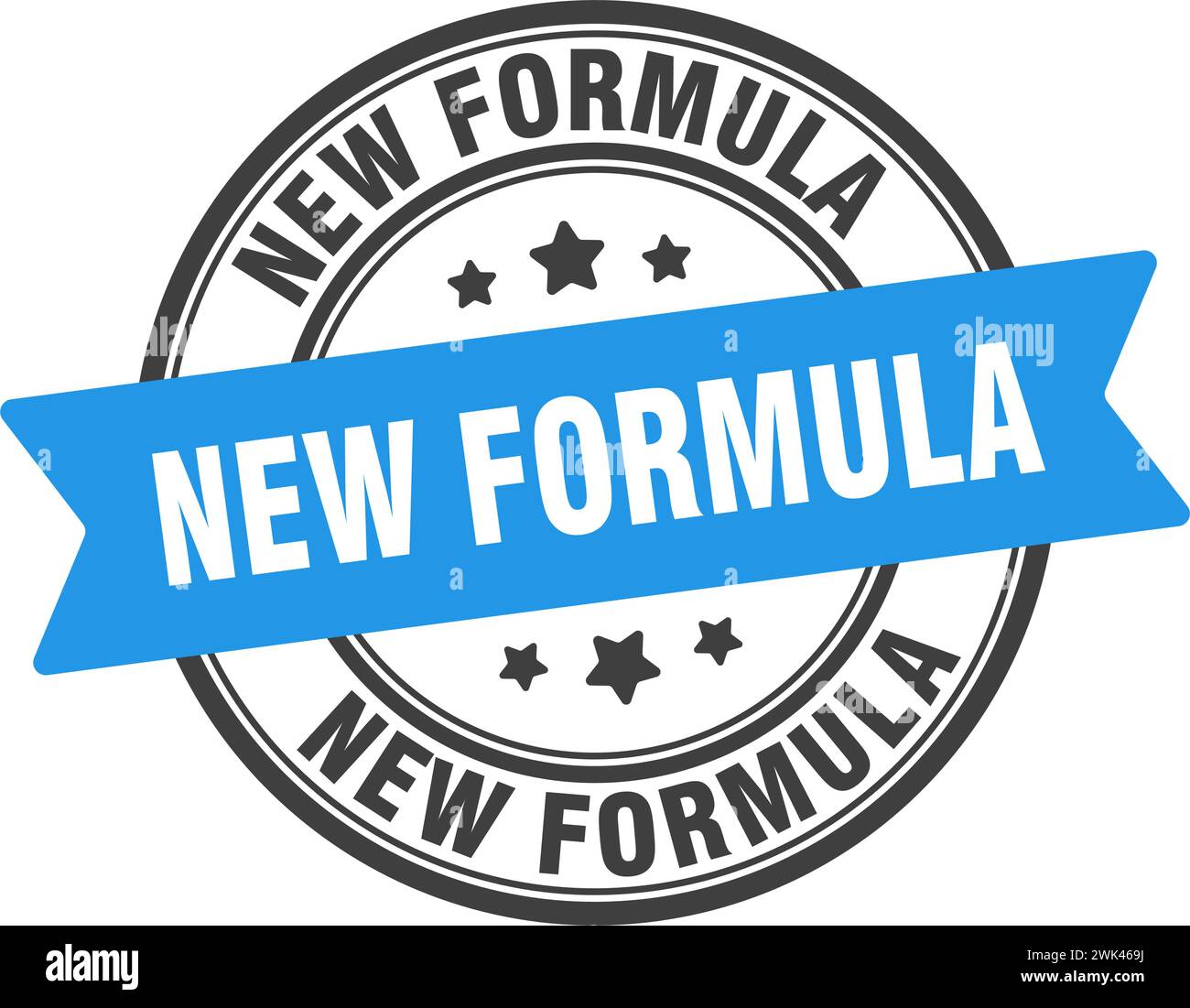 new formula stamp. new formula round sign. label on transparent ...
