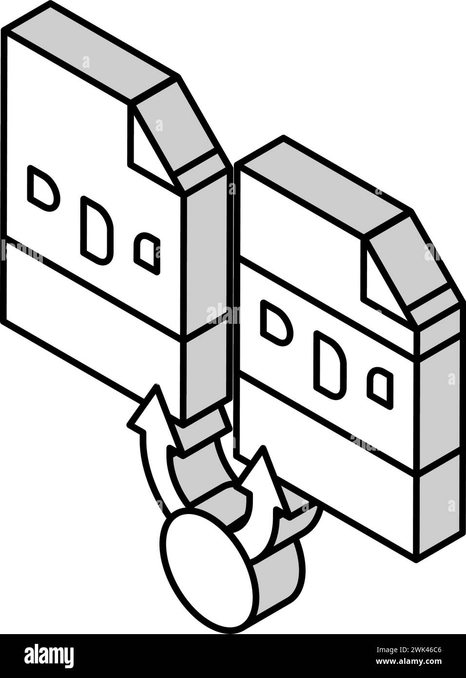 renewal pdf software isometric icon vector illustration Stock Vector ...