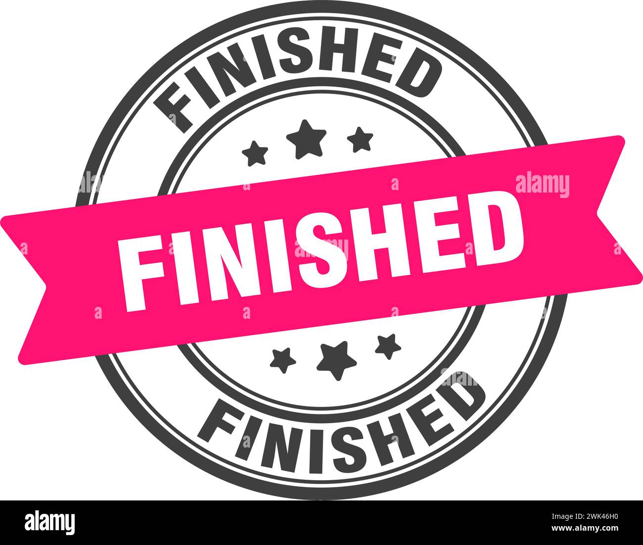 finished stamp. finished round sign. label on transparent background ...