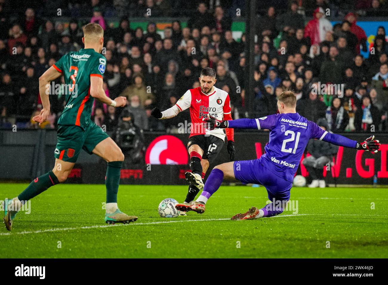 ROTTERDAM, NETHERLANDS - FEBRUARY 18: Luka Ivanusec of Feyenoord and ...