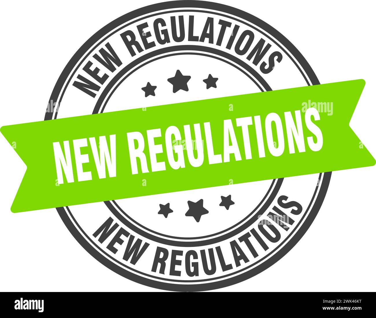 new regulations stamp. new regulations round sign. label on transparent ...