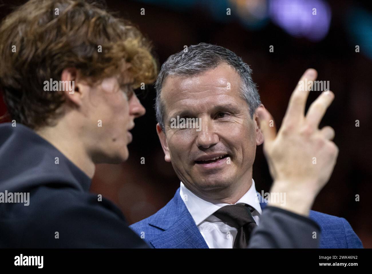 ROTTERDAM - Jannik Sinner (ITA) and Tournament Director Richard ...